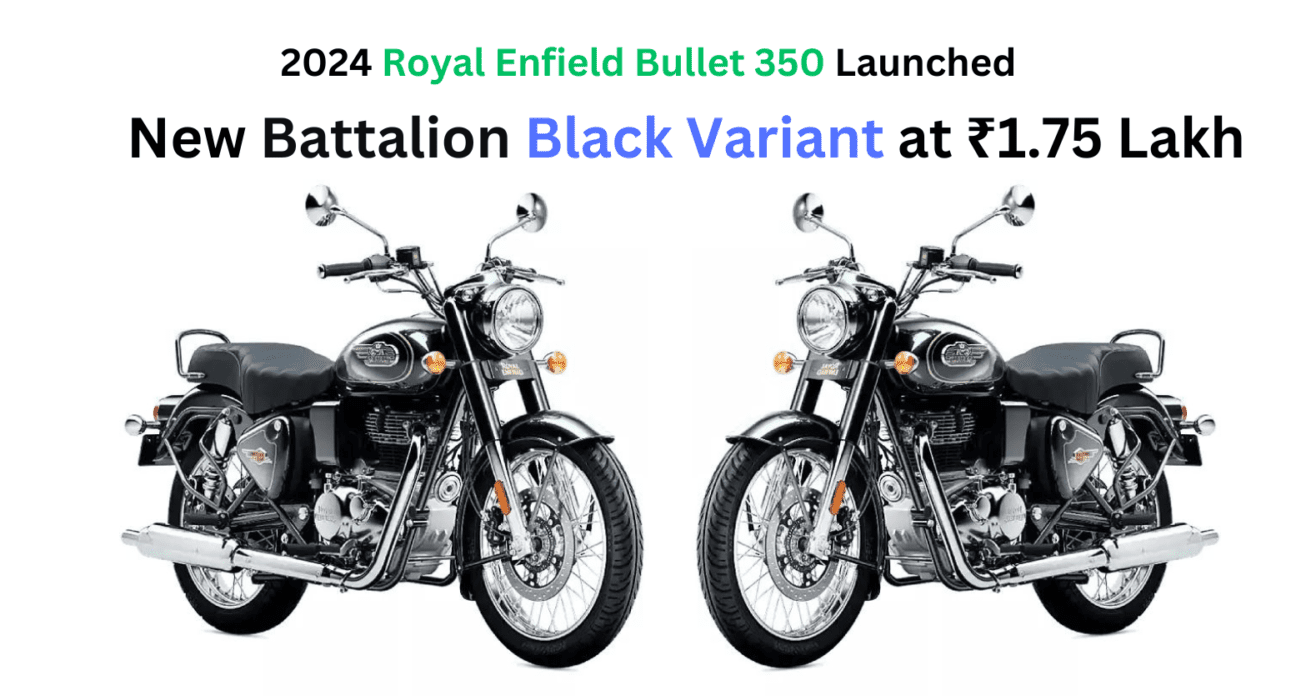 New Royal Enfield Bullet 350 Battalion Black at ₹1.75 Lakh